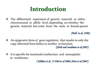 Genomic imprinting | PPTX