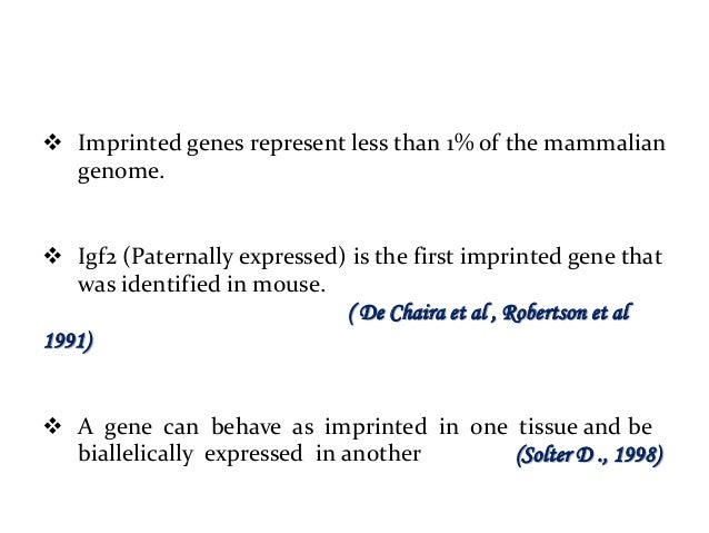 Genomic imprinting