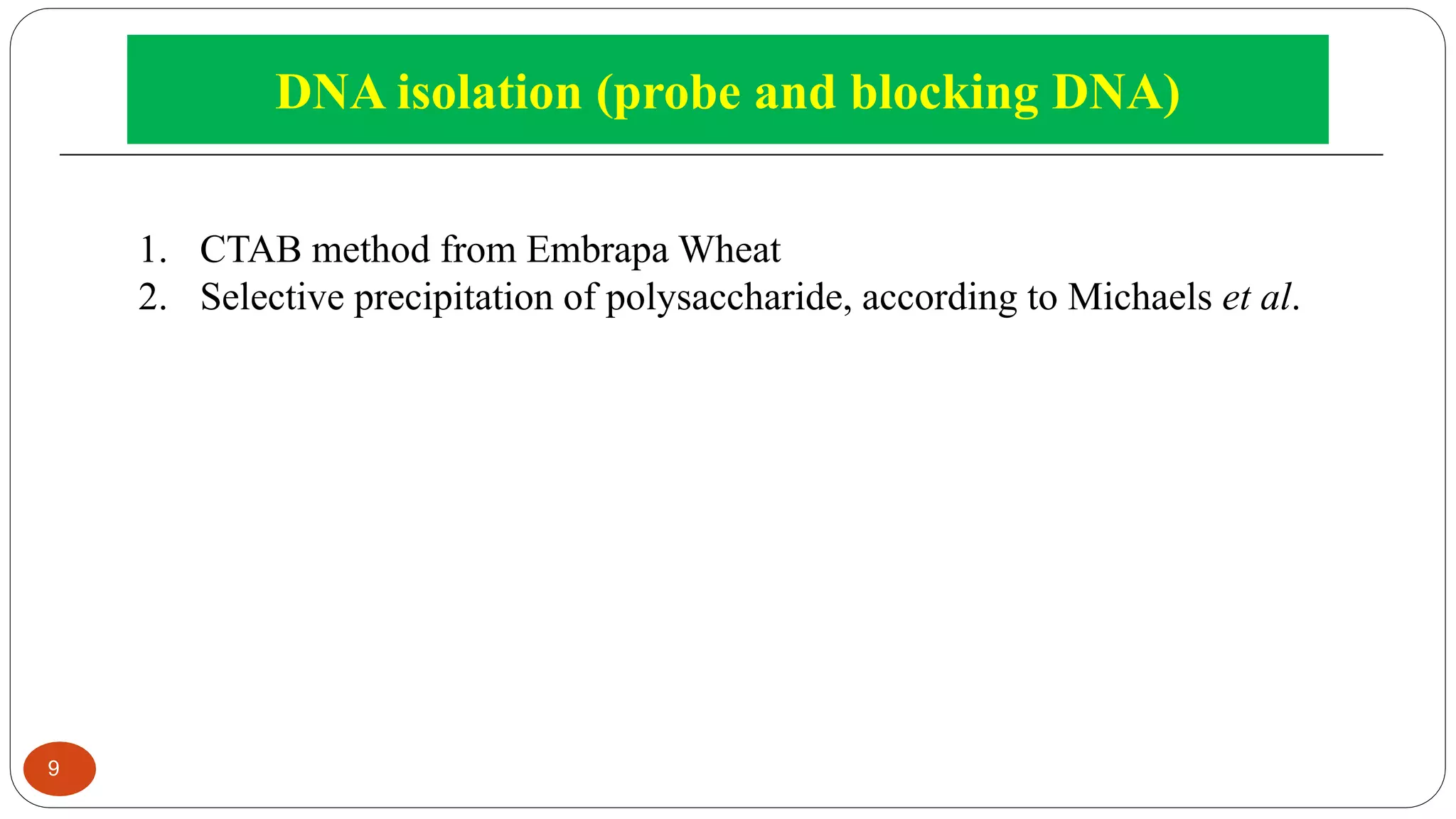 Genomic In-Situ Hybridization (GISH)-Principles, Methods and ...