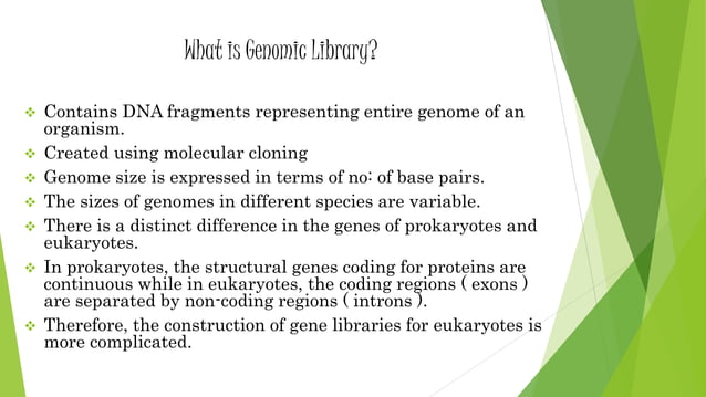 Genomic library | PPTX