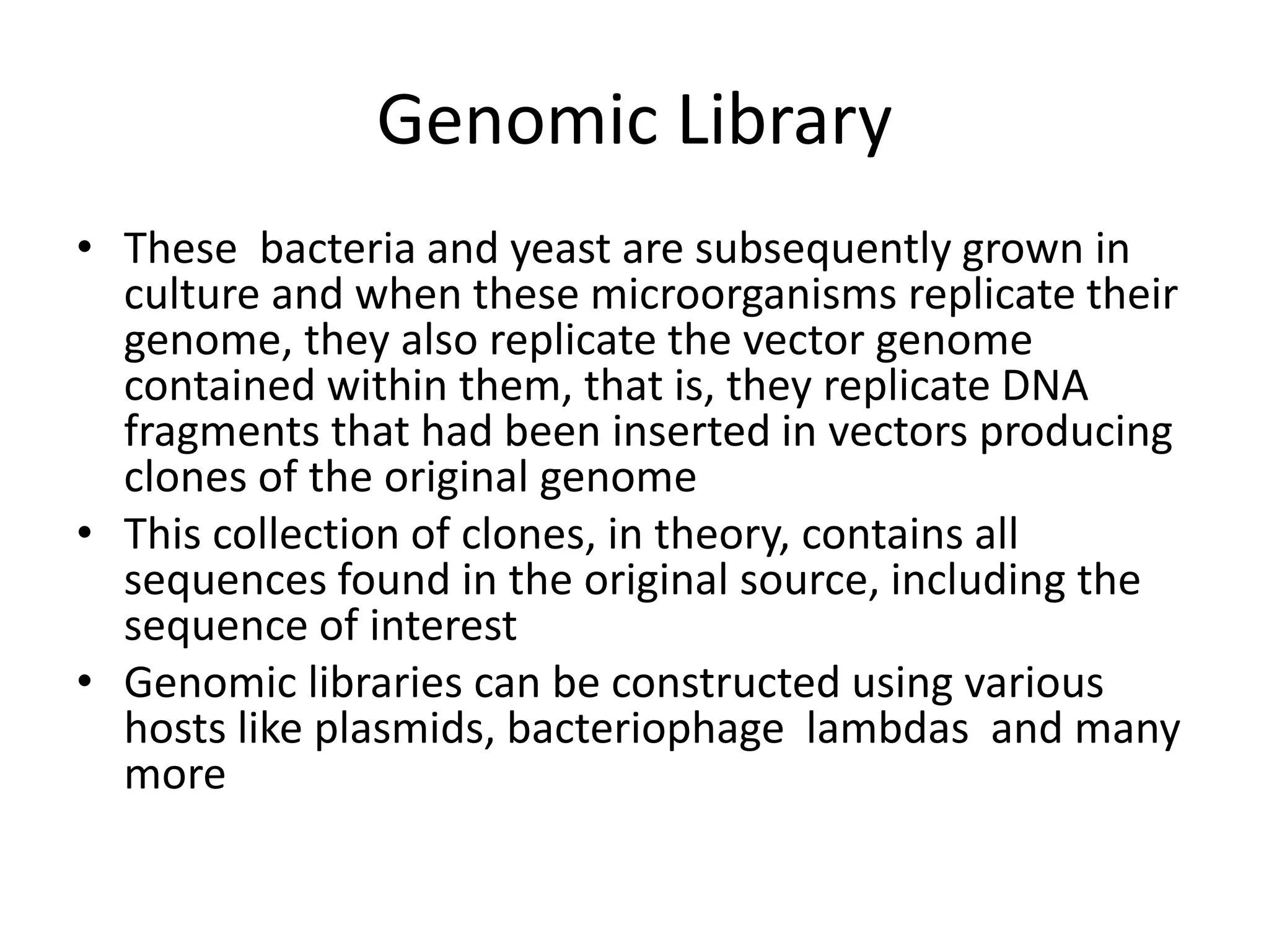 Genomic library | PPTX
