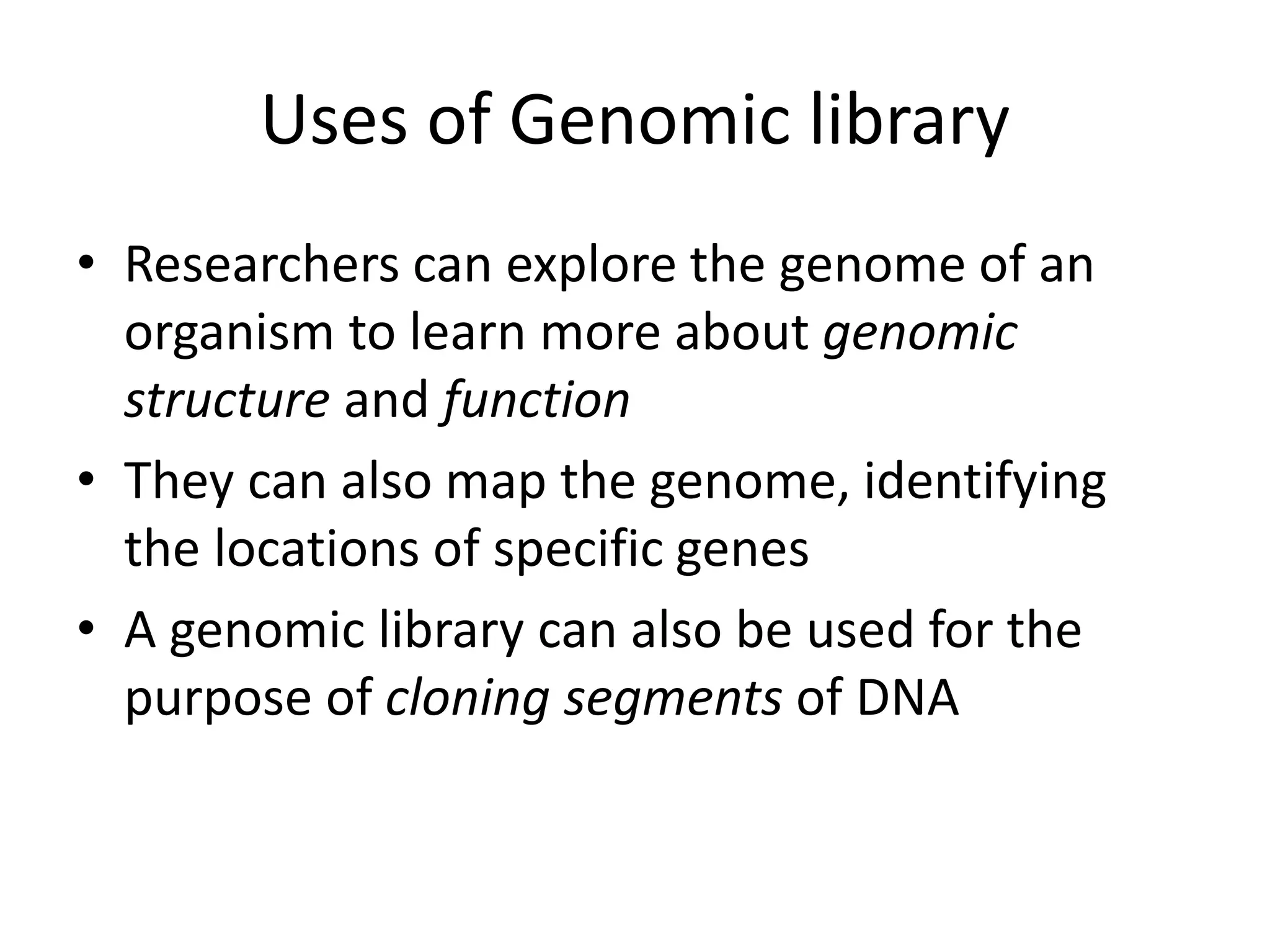 Genomic library | PPTX