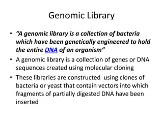 Genomic Library Ppt