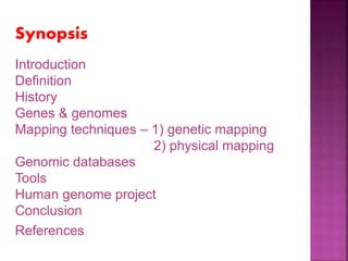 Genomic mapping by kk sahu | PPTX