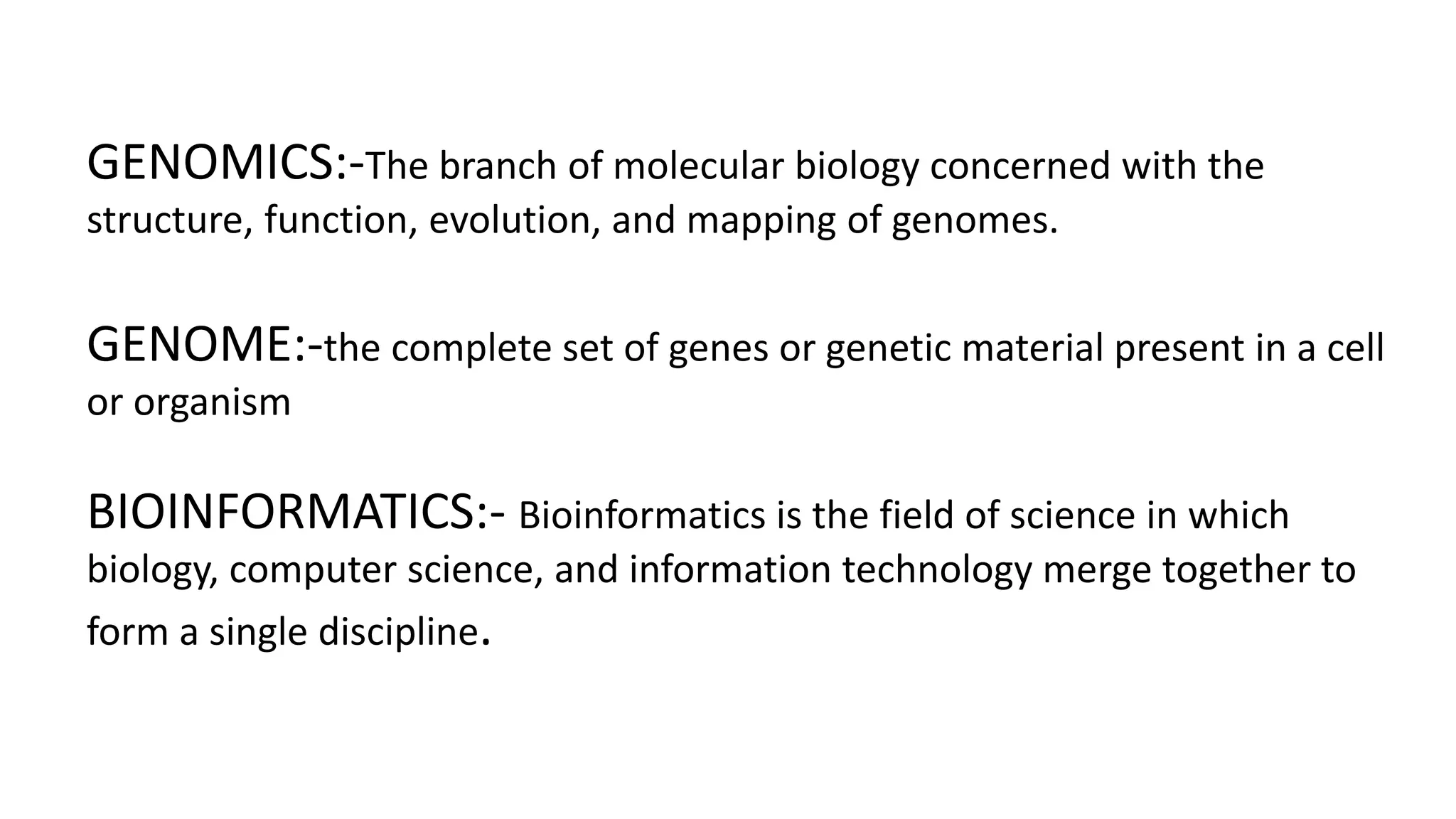 Genomics and Bioinformatics | PPTX