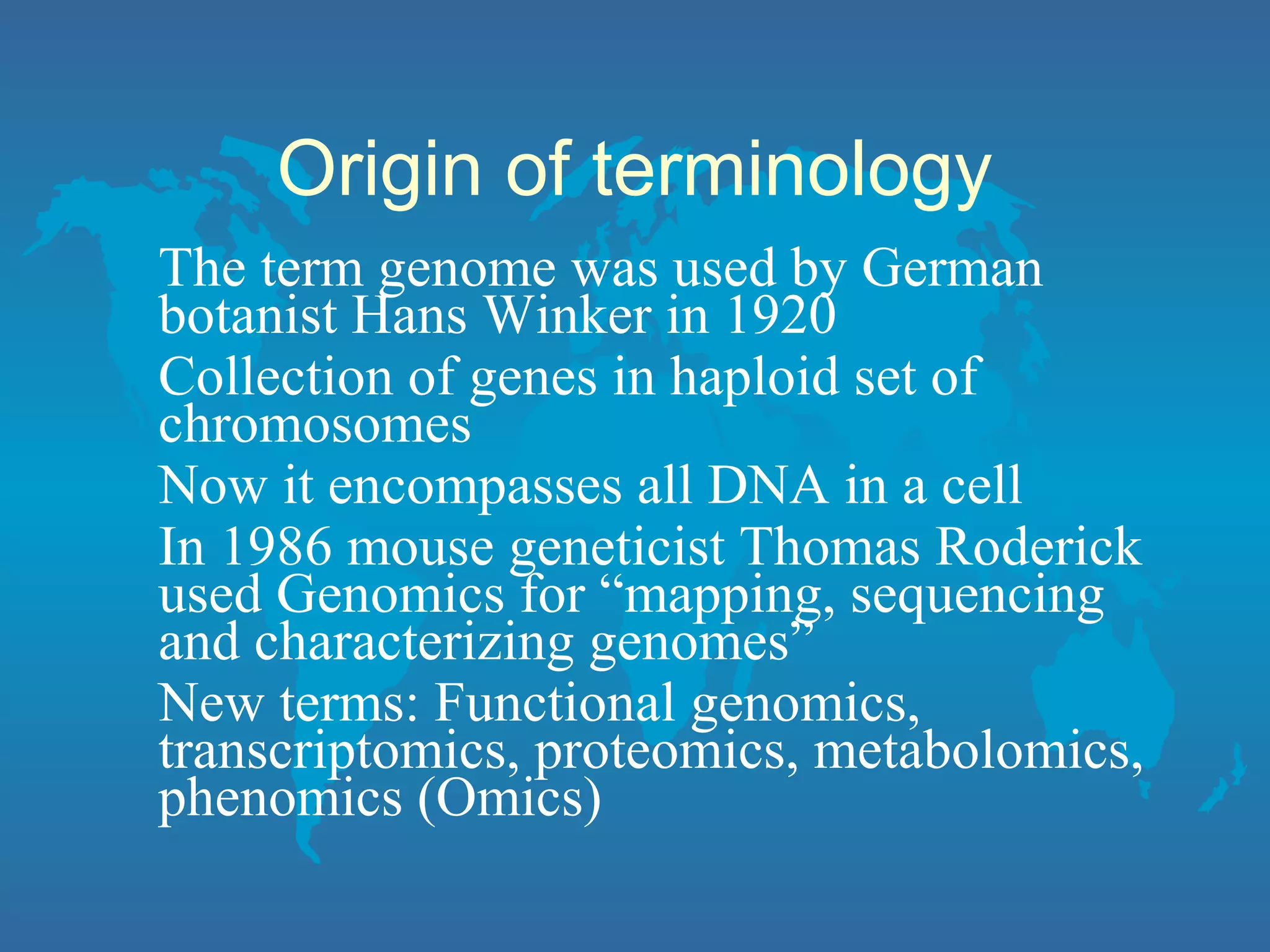 Genomics and Plant Genomics | PPT
