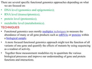 Genomics(functional genomics) | PPTX