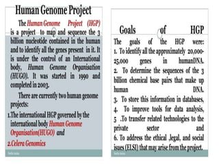 GENOMICS, HUMAN GENOME PROJECT AND DNA SEQUENCING | PPTX