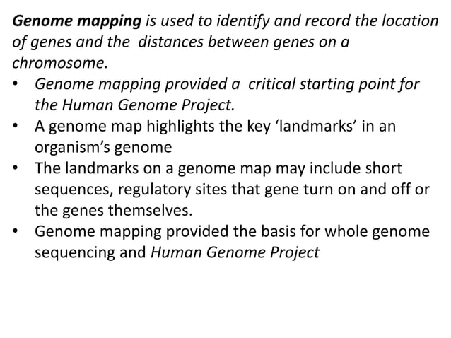 Genomics-Mapping and sequencing.pdf | Biological Sciences | Science