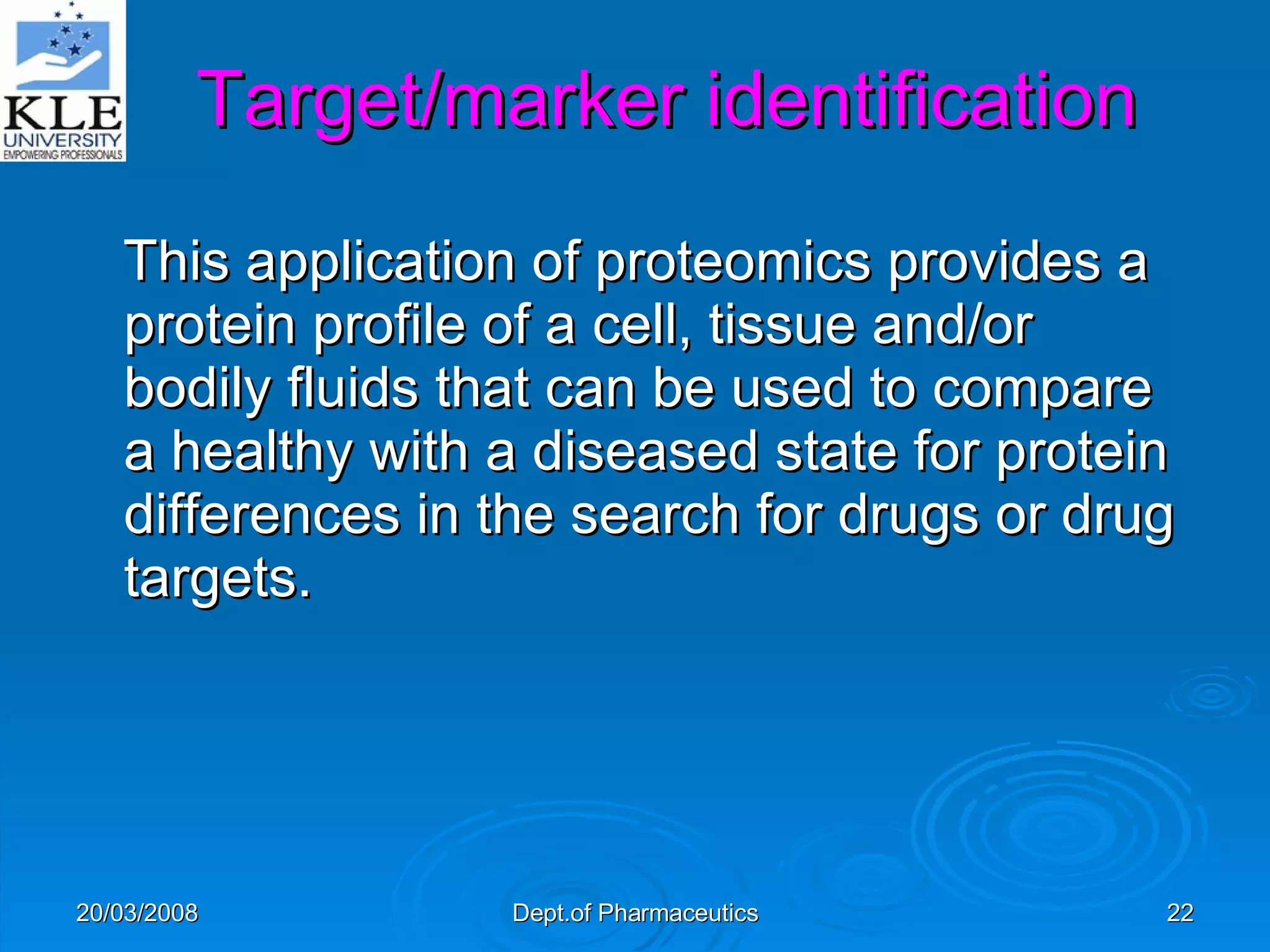 Genomics & Proteomics Based Drug Discovery | PPT