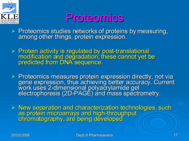 Genomics & Proteomics Based Drug Discovery | PPT | Biotech and Biomedical Industry | Industries