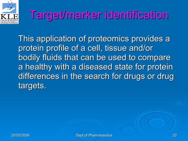 Genomics & Proteomics Based Drug Discovery | PPT | Biotech and ...