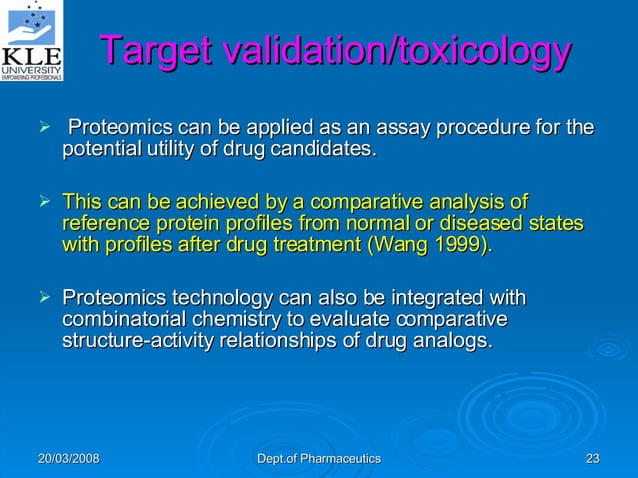 Genomics & Proteomics Based Drug Discovery | PPT | Biotech and ...