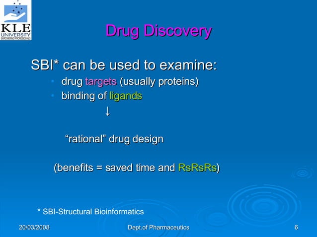 Genomics & Proteomics Based Drug Discovery | PPT | Biotech and ...