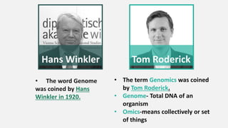 Genomics | PPTX | Genetics | Science