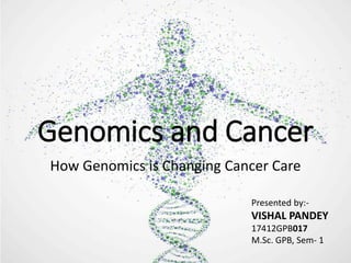 Genomics and Cancer | PPTX | Cancer | Diseases and Conditions