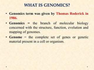 Genomics and its application in crop improvement | PDF