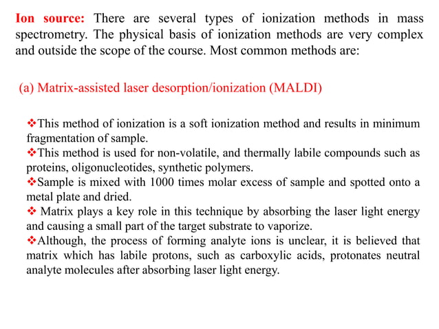 Mass spectrometry - A detailed study on components | PPTX | Chemistry ...