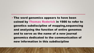 Genomics and proteomics ppt | PPTX