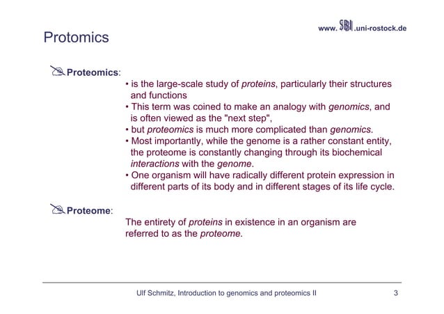 Genomics and proteomics II | PPT