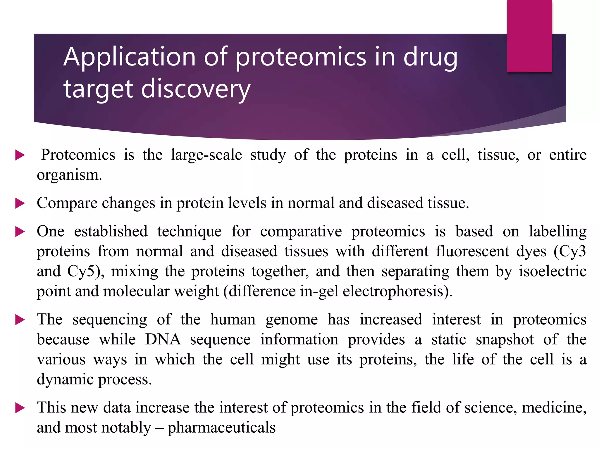 Genomics and proteomics in drug discovery and development | PPTX