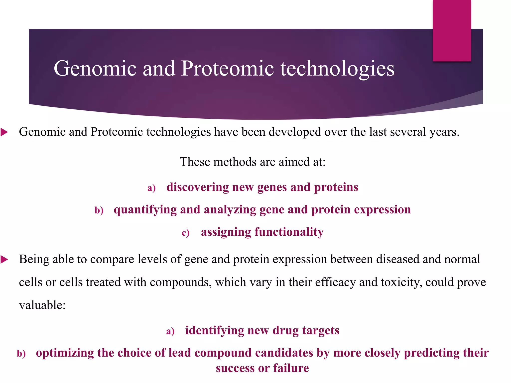 Genomics and proteomics in drug discovery and development | PPTX