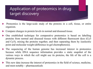 Genomics and proteomics in drug discovery and development | PPTX