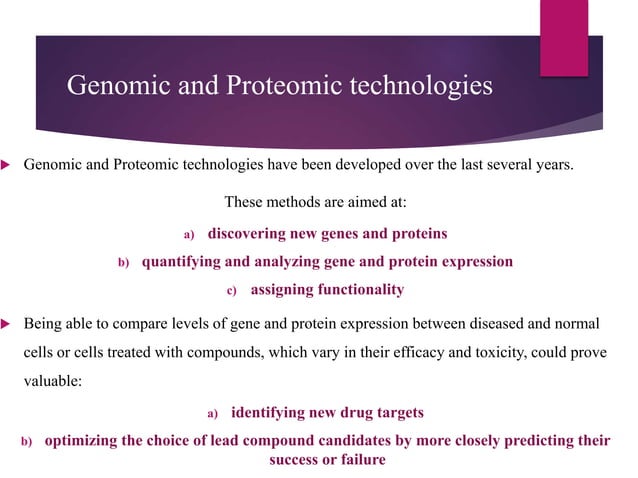 Genomics And Proteomics In Drug Discovery And Development Pptx