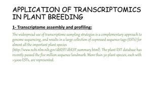 GENOMICS AND TRANSCRIPTONOMICS.7005.pptx | Biological Sciences | Science