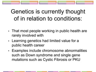Genomics_APHA.ppt | Cancer | Diseases and Conditions