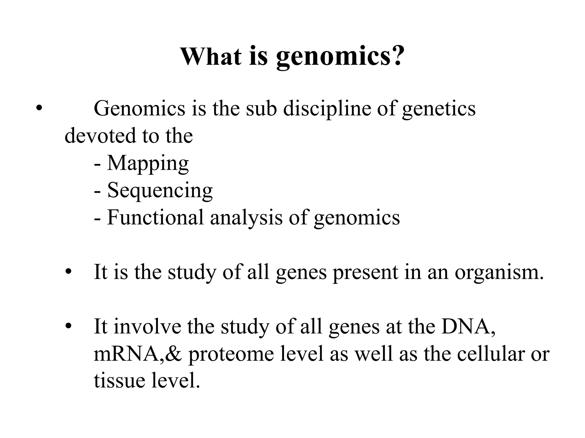 Genomics | PPTX