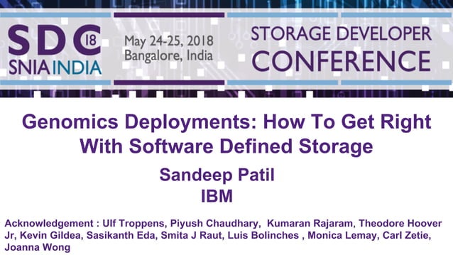 Genomics Deployments - How to Get Right with Software Defined Storage | PPT | Free Download