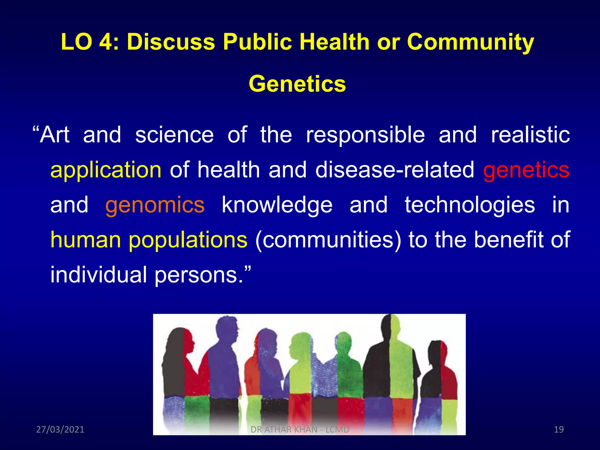 Genomics Genetics Community Public Health | PDF
