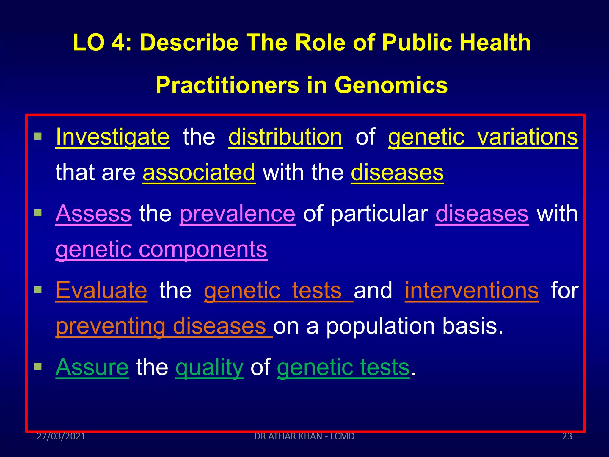 Genomics Genetics Community Public Health | PDF