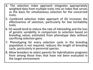 Genomic selection | PPTX
