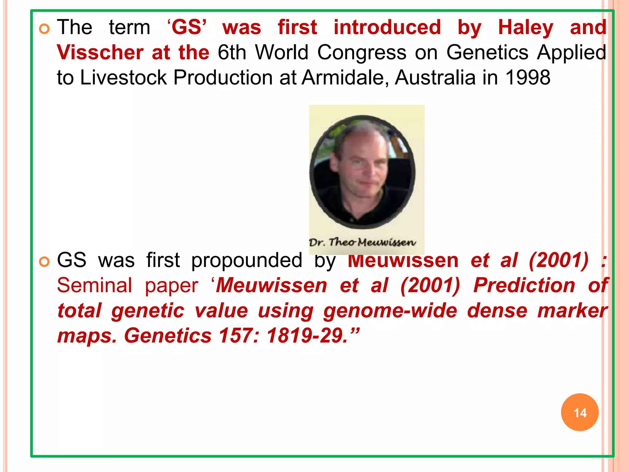 Genomic selection for crop improvement | PPTX
