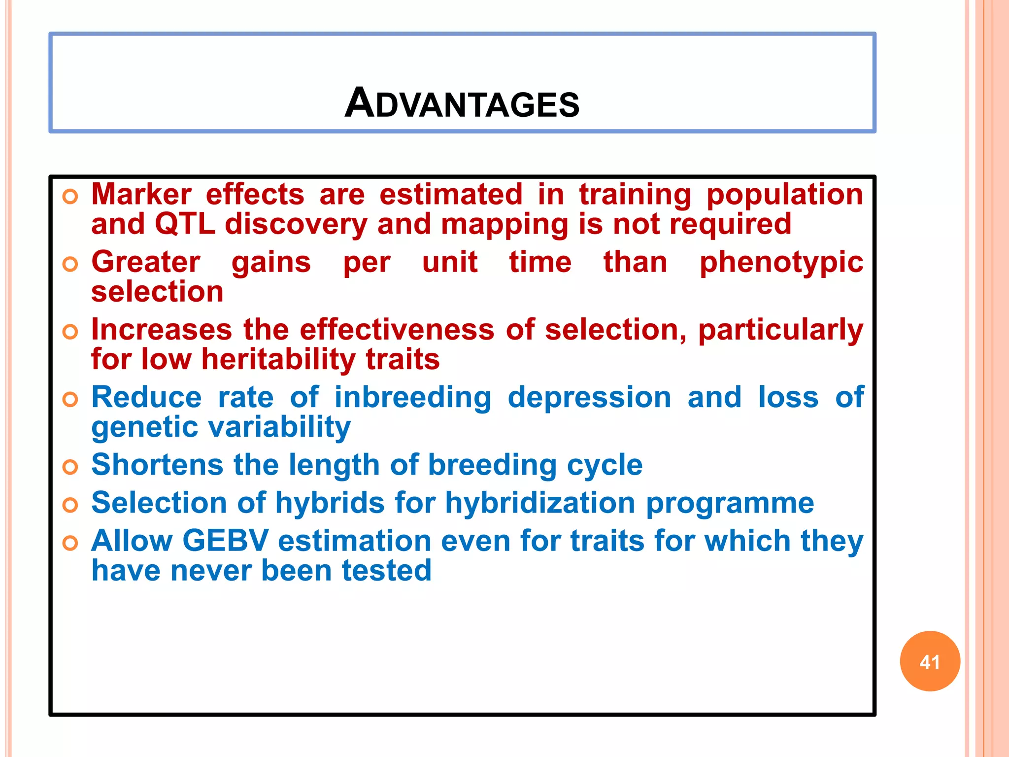 Genomic selection for crop improvement | PPTX