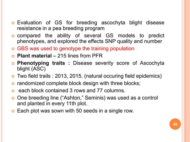 Genomic selection for crop improvement | PPTX | Agriculture | Industries