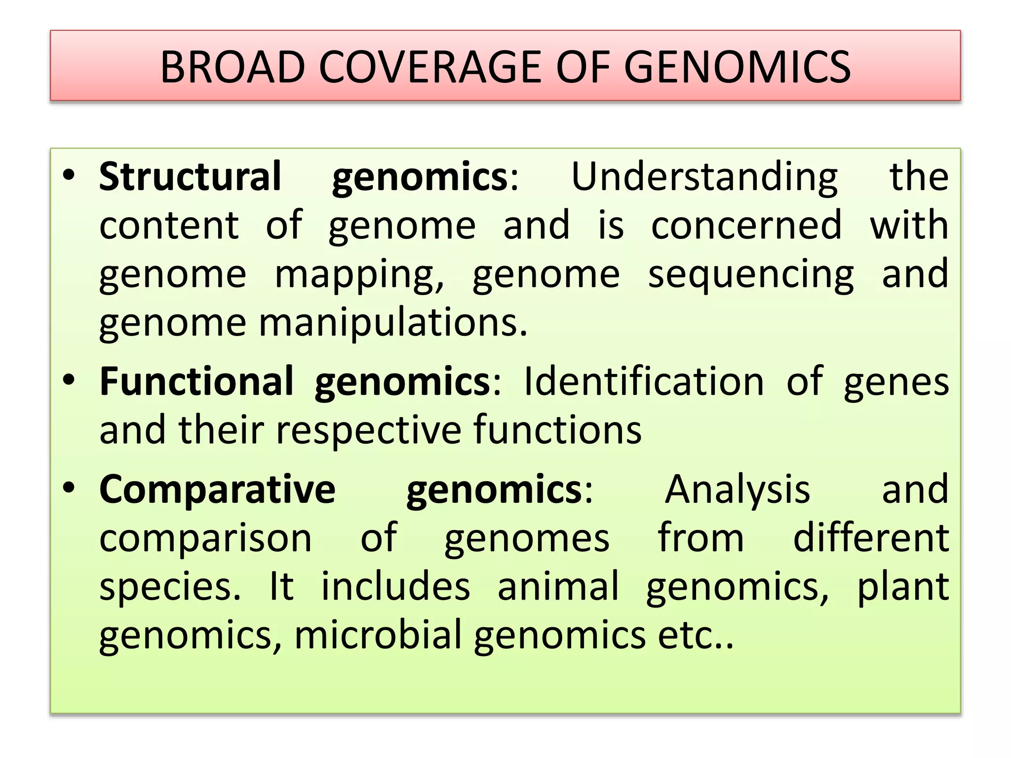 Genomics,proteomics and comparative genomics | PPTX