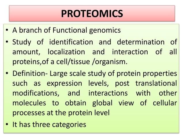 Genomics,proteomics and comparative genomics | PPTX