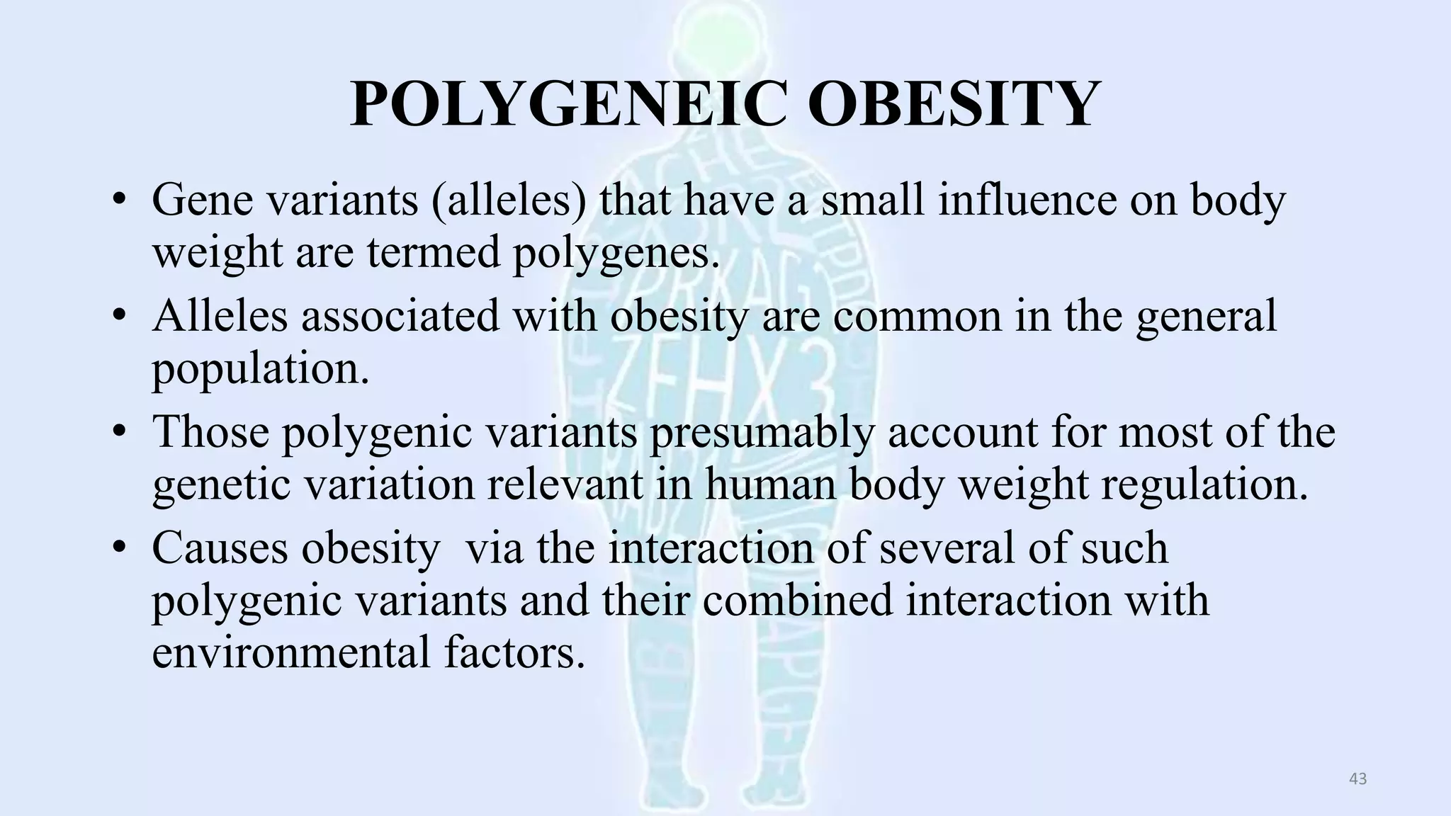 genetics and obesity | PPTX