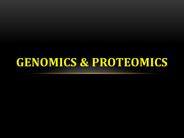 Genomics and proteomics (Bioinformatics) | PDF