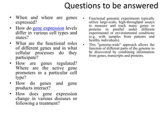 Genomics types | PPTX