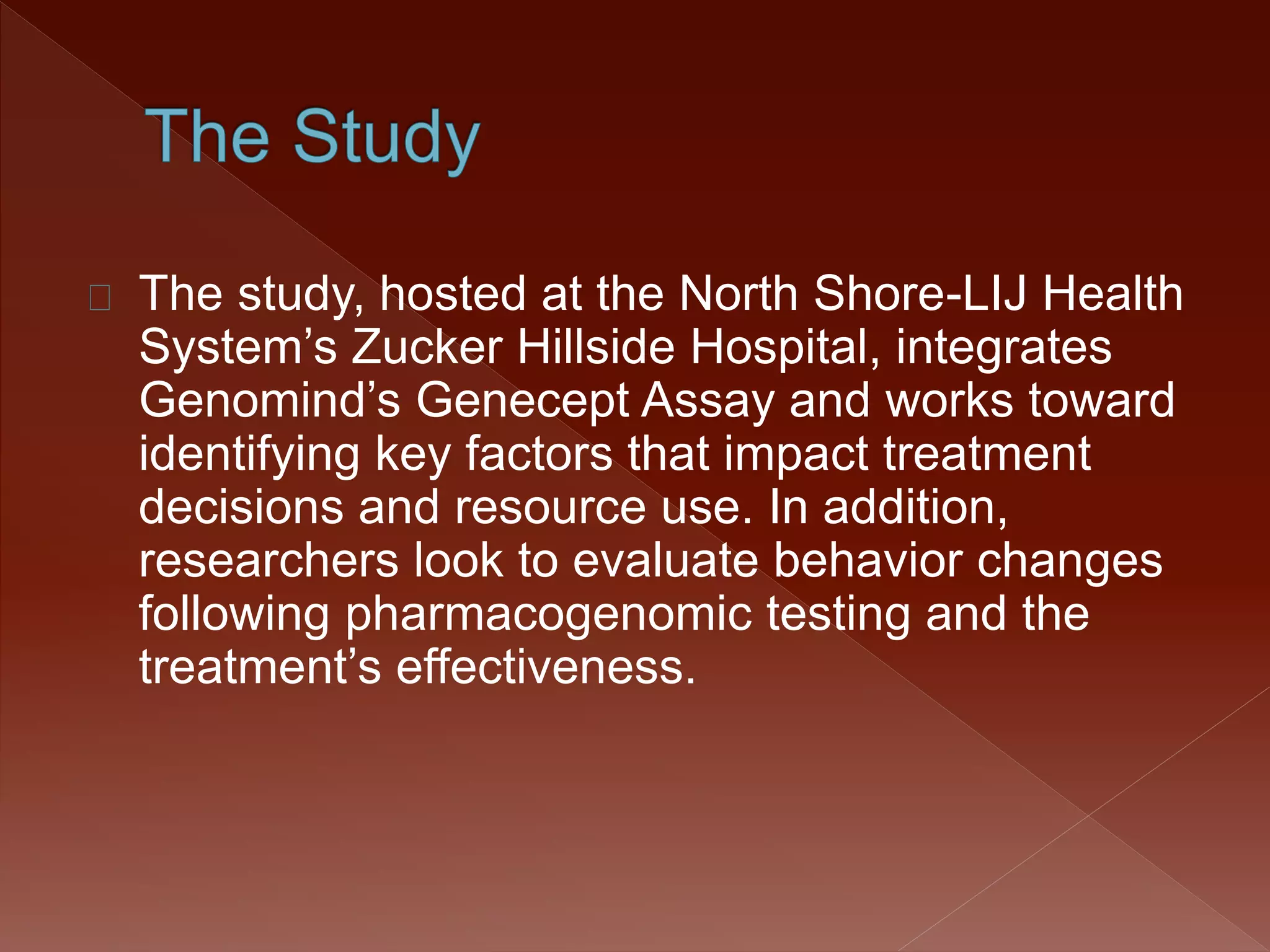 Genomind Conducts Pharmacogenomic Testing on Psychotic Disorders | PPTX