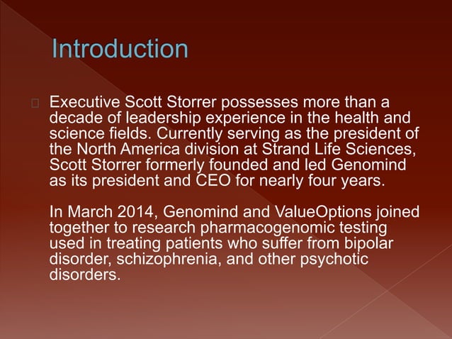 Genomind Conducts Pharmacogenomic Testing on Psychotic Disorders | PPTX