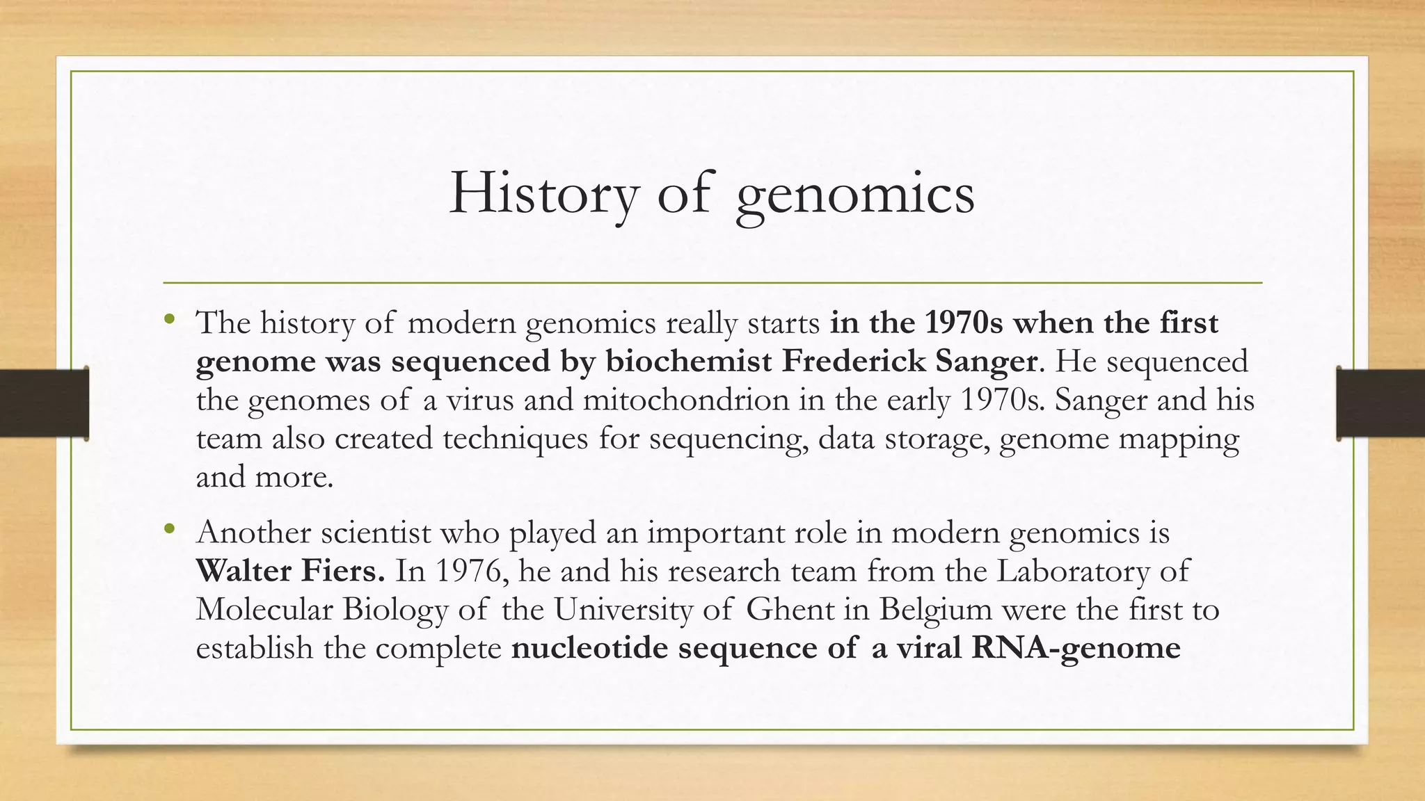 introduction to Genomics | PPTX