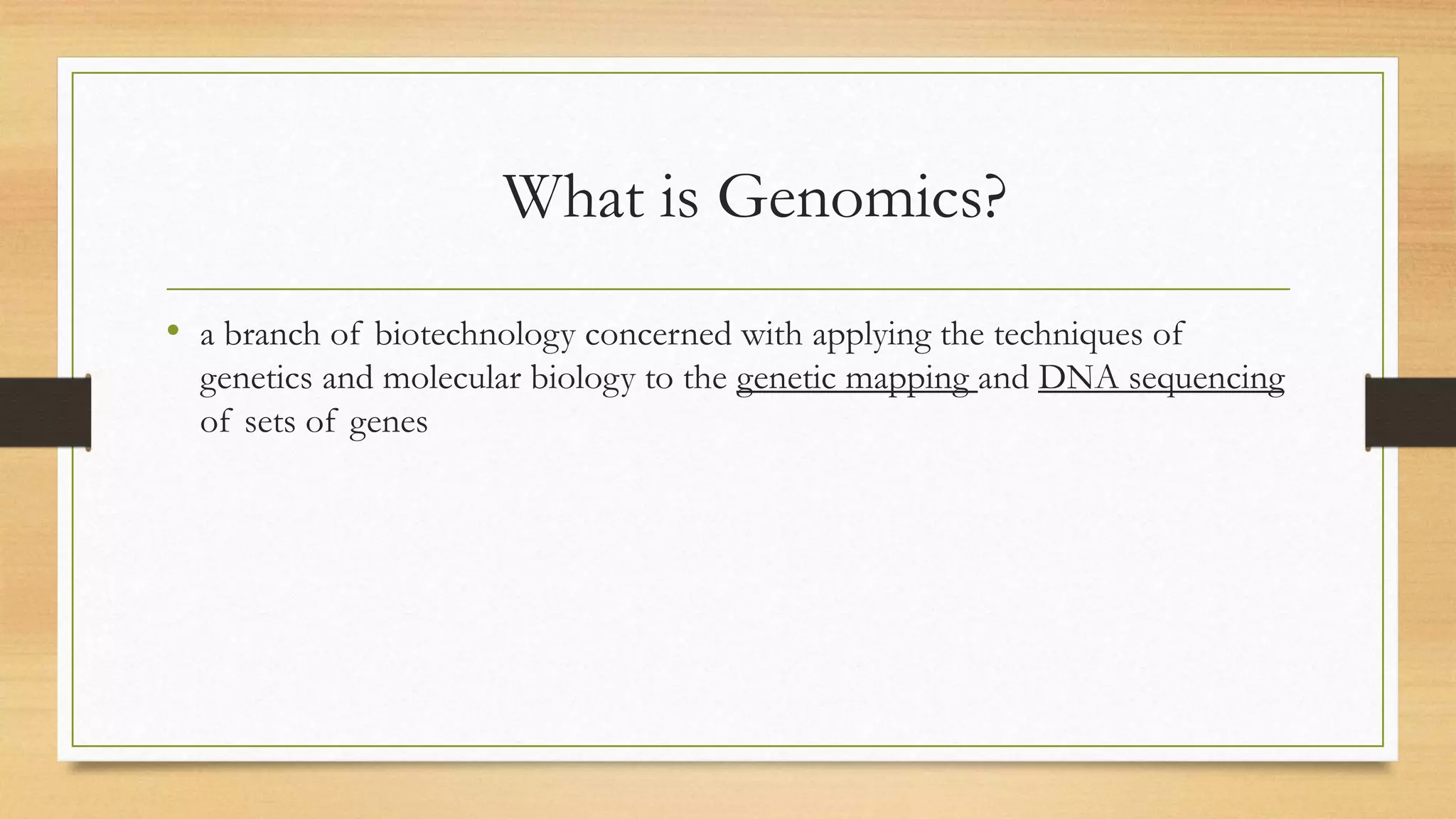 introduction to Genomics | PPTX