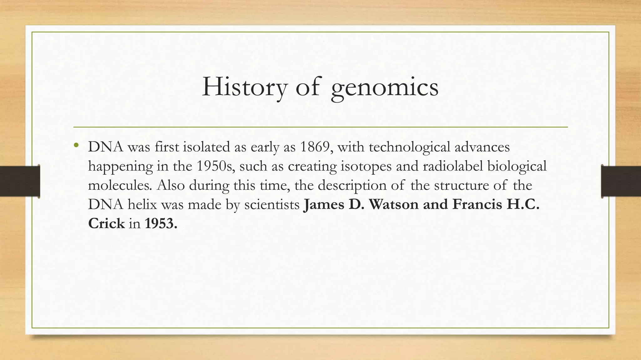 introduction to Genomics | PPTX