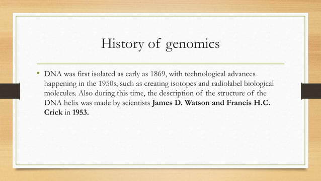 introduction to Genomics | PPTX