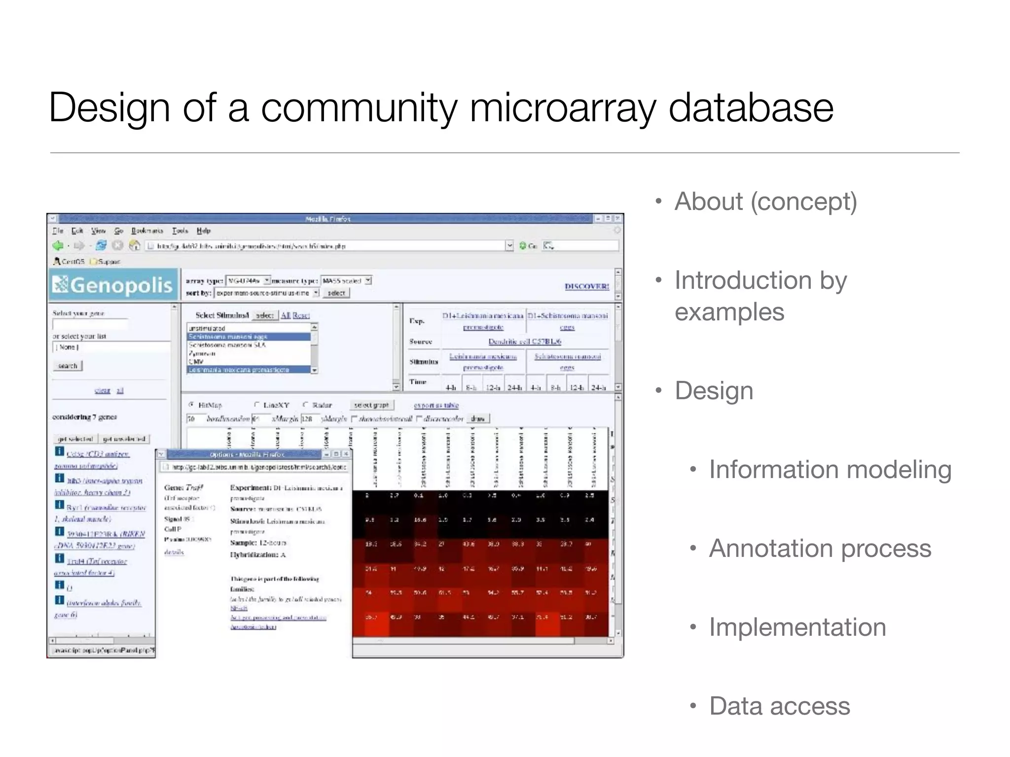 The Genopolis Microarray database | PPT